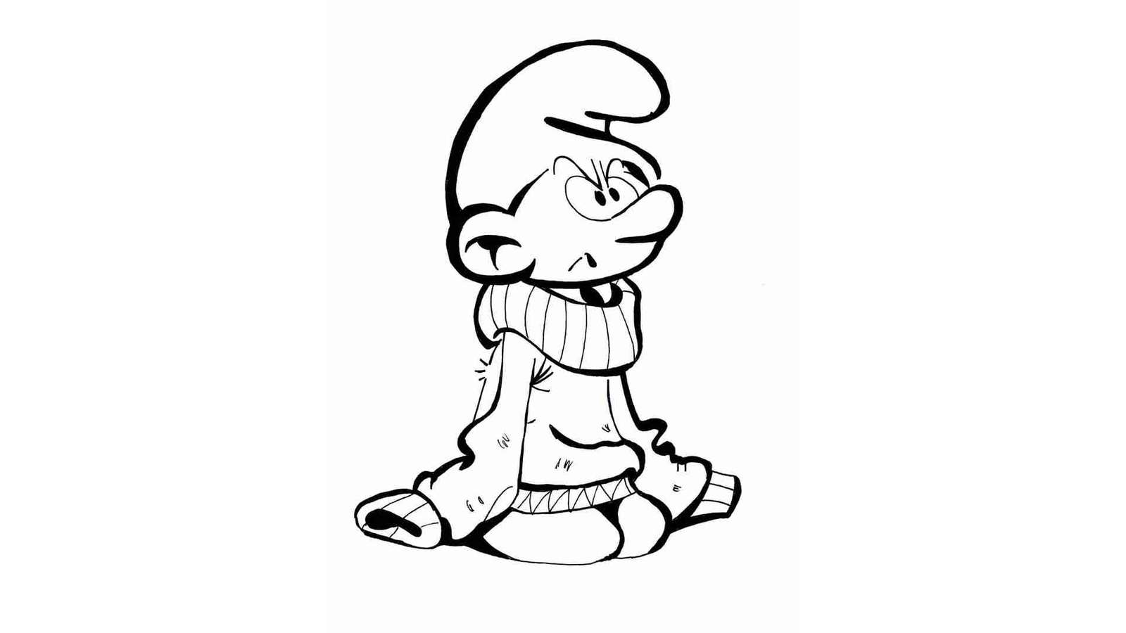 Dibujo de Los Pitufos para colorear y pintar #18696