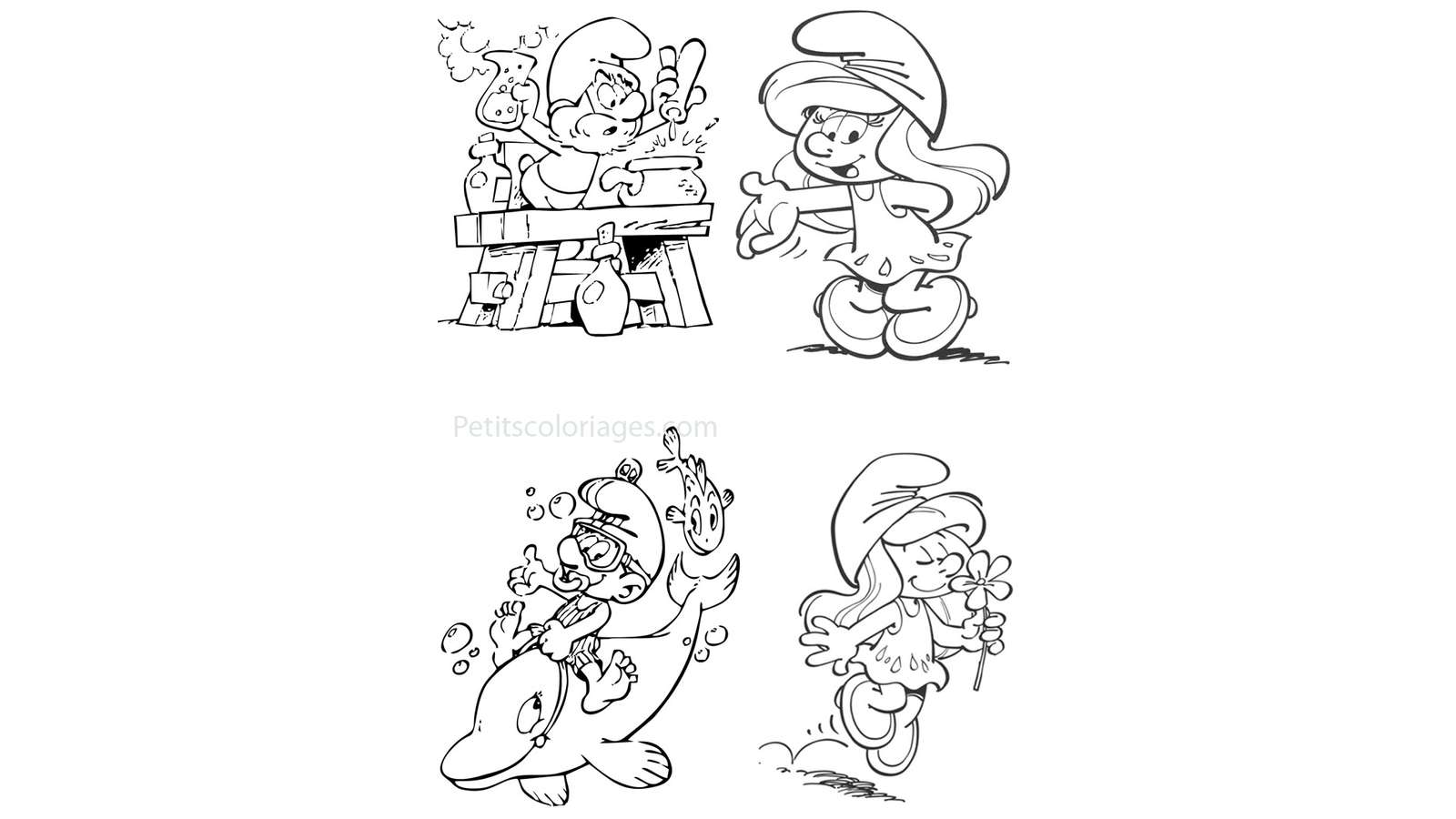 Dibujo de Los Pitufos para colorear y pintar #18697