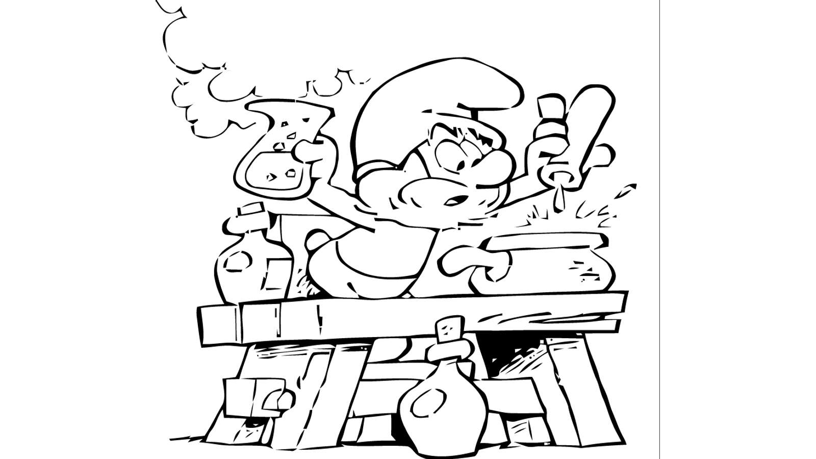 Dibujo de Los Pitufos para colorear y pintar #18731
