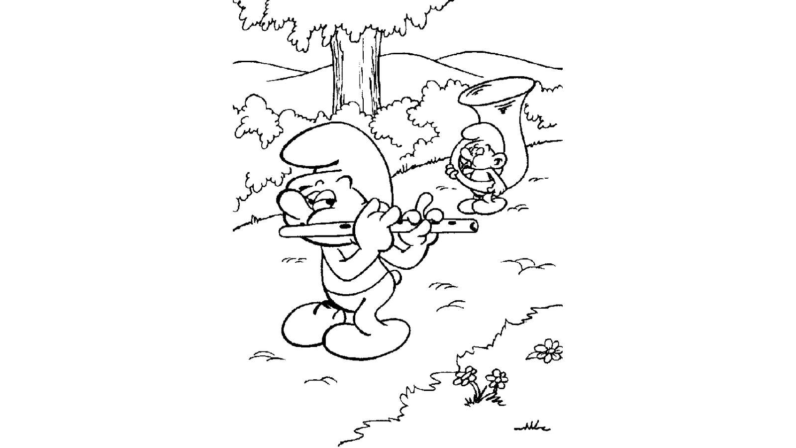 Dibujo de Los Pitufos para colorear y pintar #18789