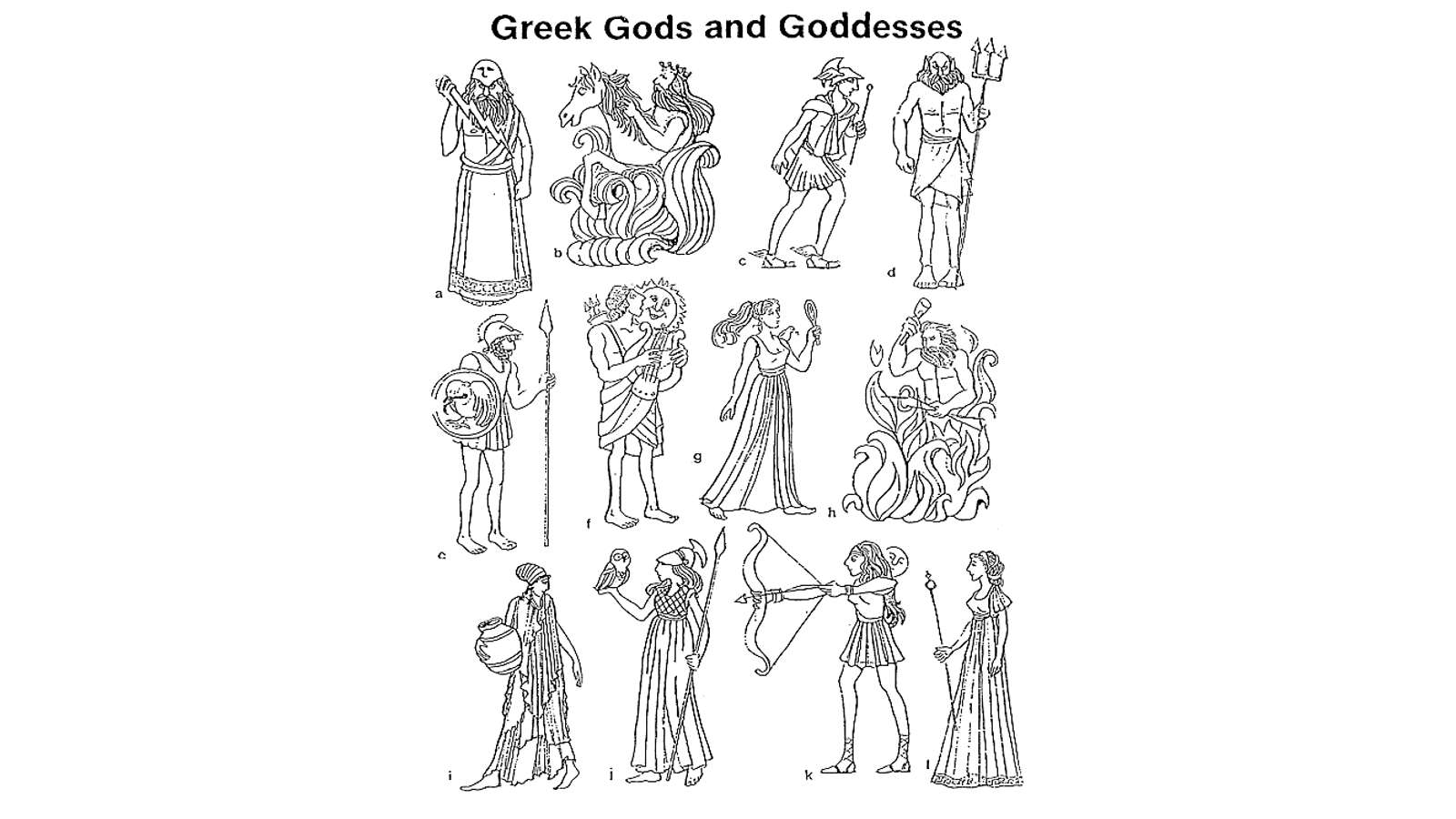 Dibujos de Mitología griega para colorear y pintar