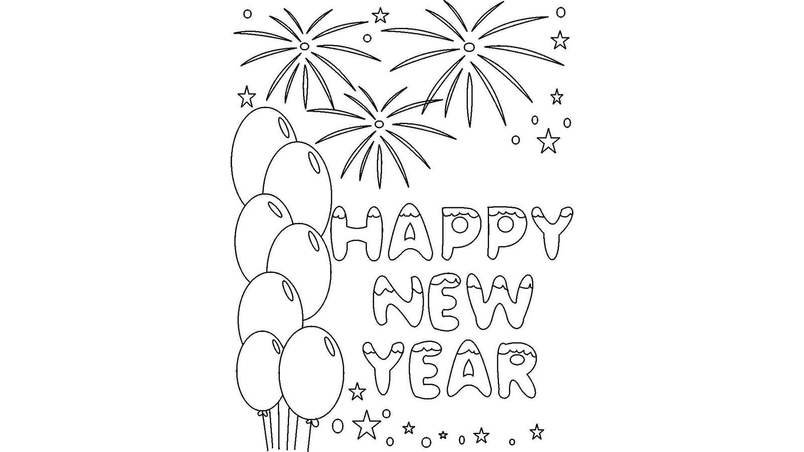 Dibujos Ano Nuevo Para Colorear