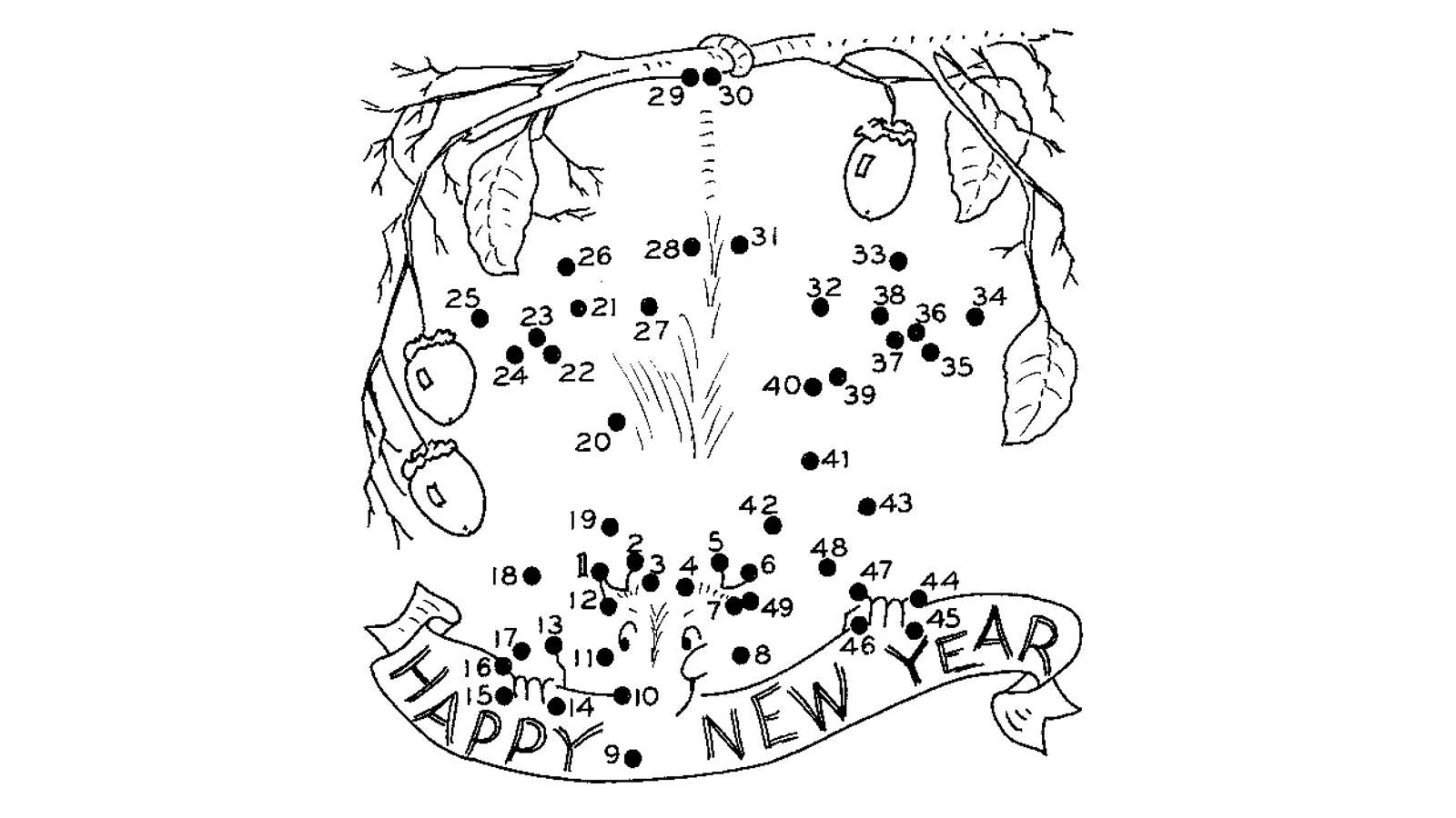 Dibujo de Año nuevo para colorear y pintar #23926