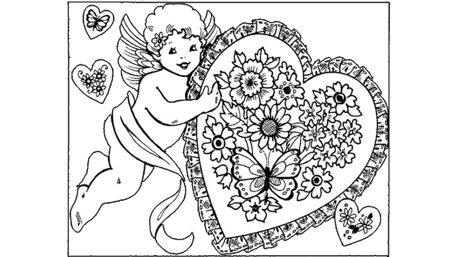 Dibujo de Día de San Valentín para colorear y pintar #24738