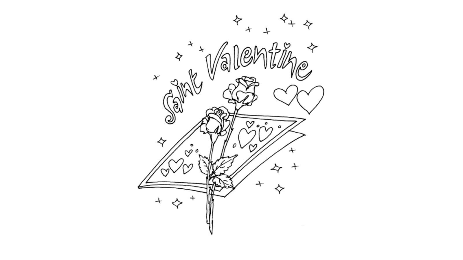 Dibujo de Día de San Valentín para colorear y pintar #24780