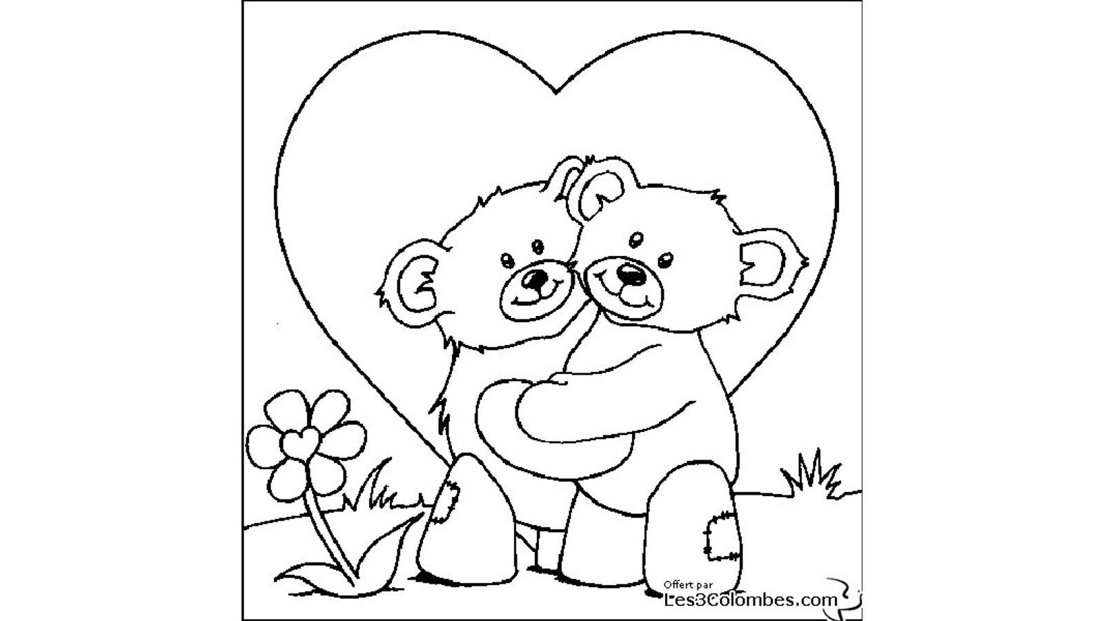 Dibujo de Día de San Valentín para colorear y pintar #24606