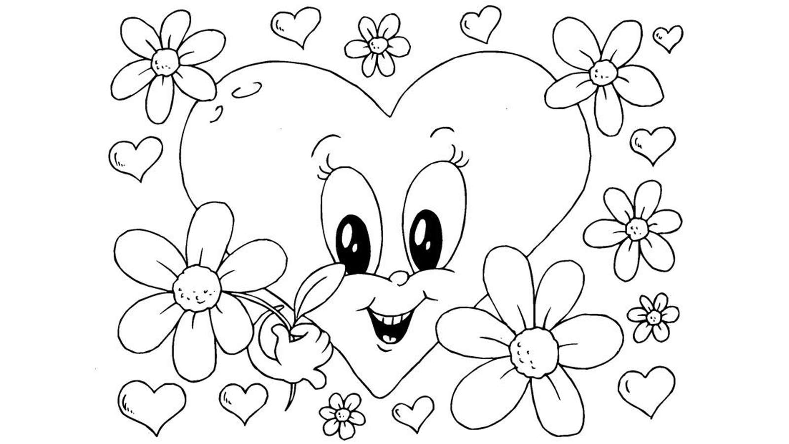 Dibujo de Día de San Valentín para colorear y pintar #24617