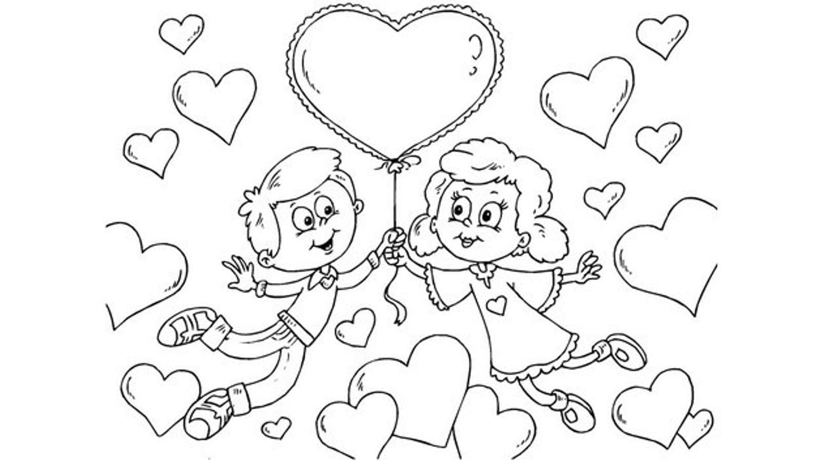 Dibujo de Día de San Valentín para colorear y pintar #24639