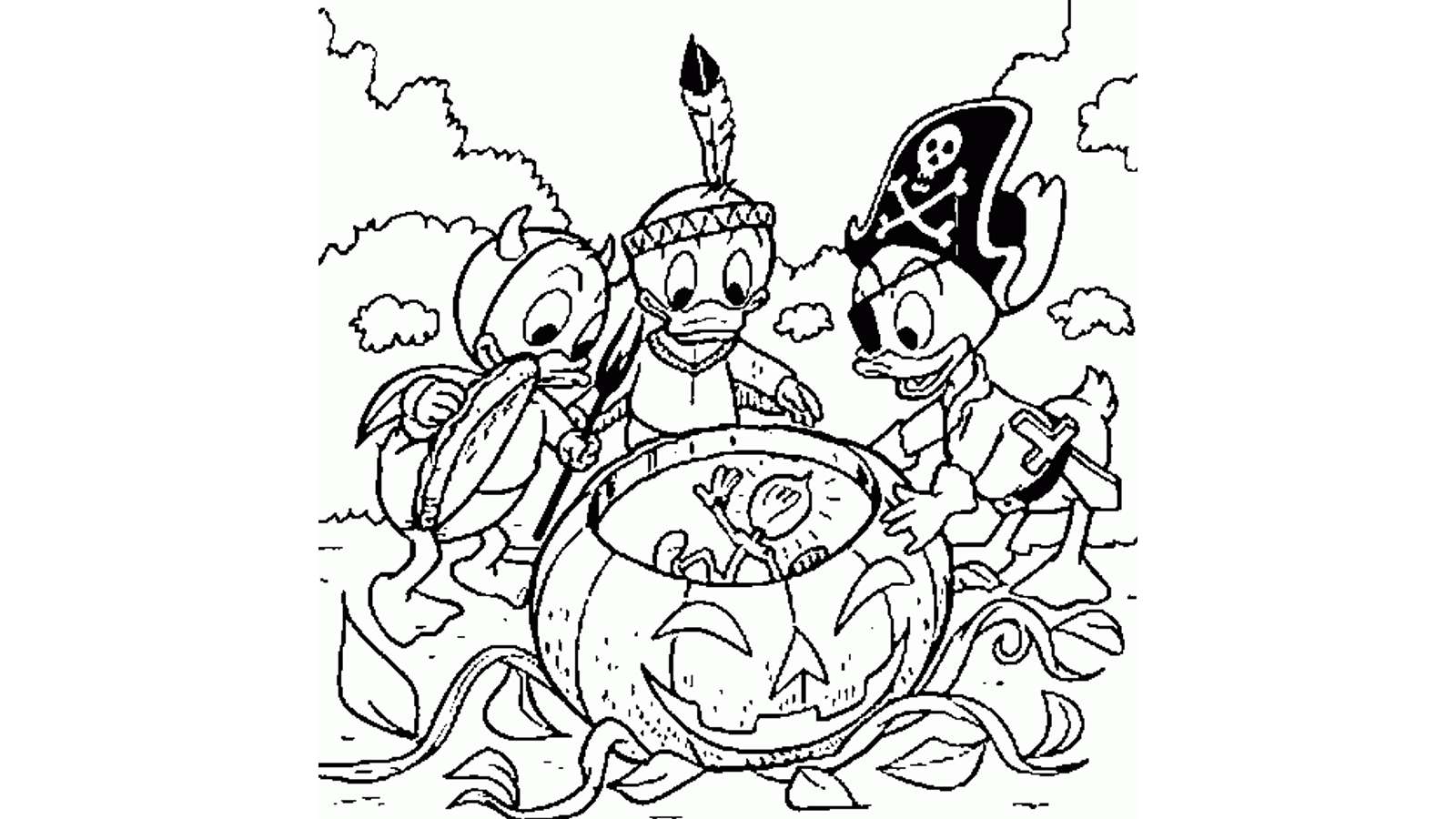 Dibujo de Halloween para colorear y pintar #24906