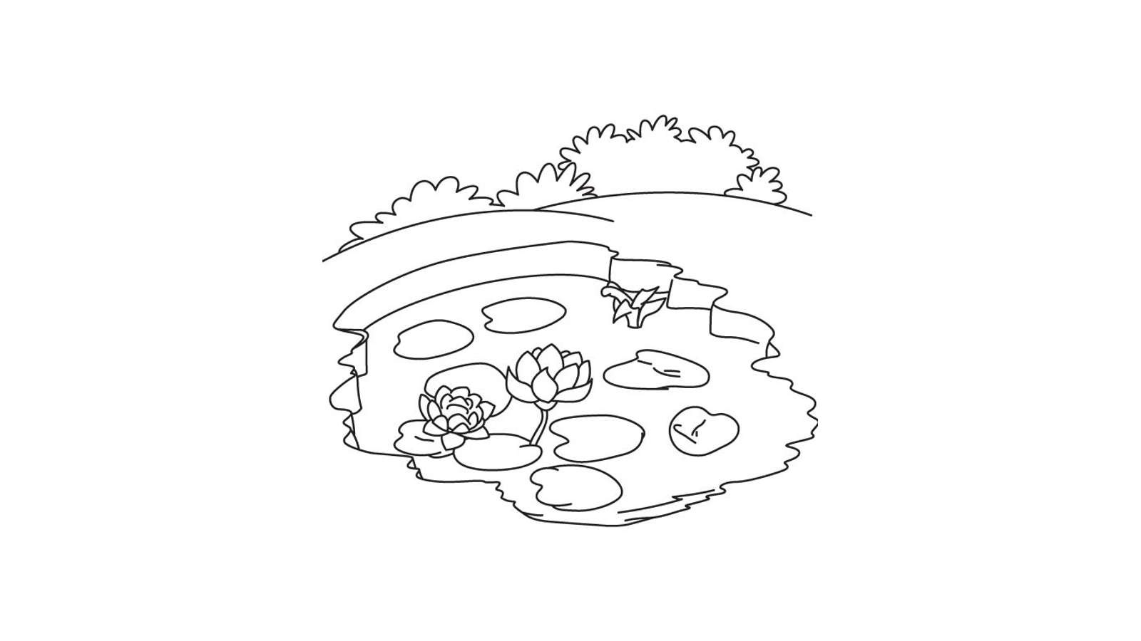 Dibujo de Lago para colorear y pintar #27994