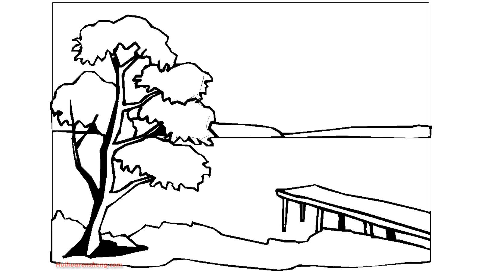 Dibujo de Lago para colorear y pintar #27996