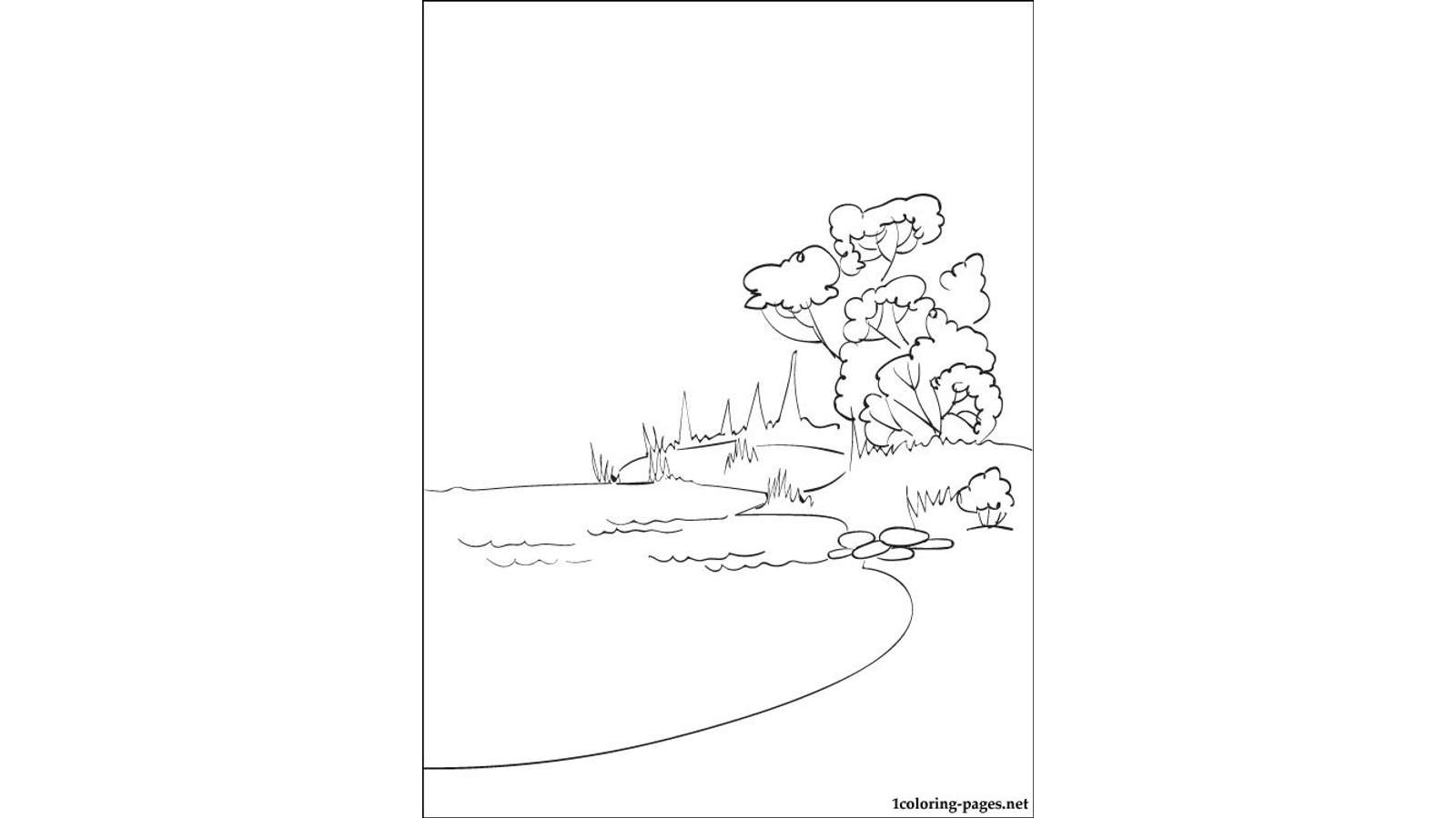 Dibujo de Lago para colorear y pintar #28000