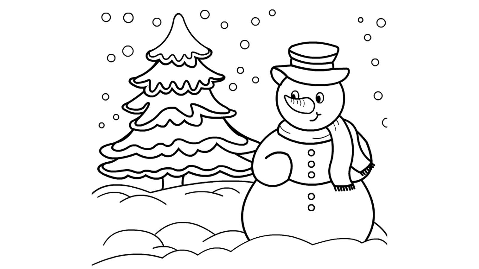 Dibujo de Nieve para colorear y pintar #28421