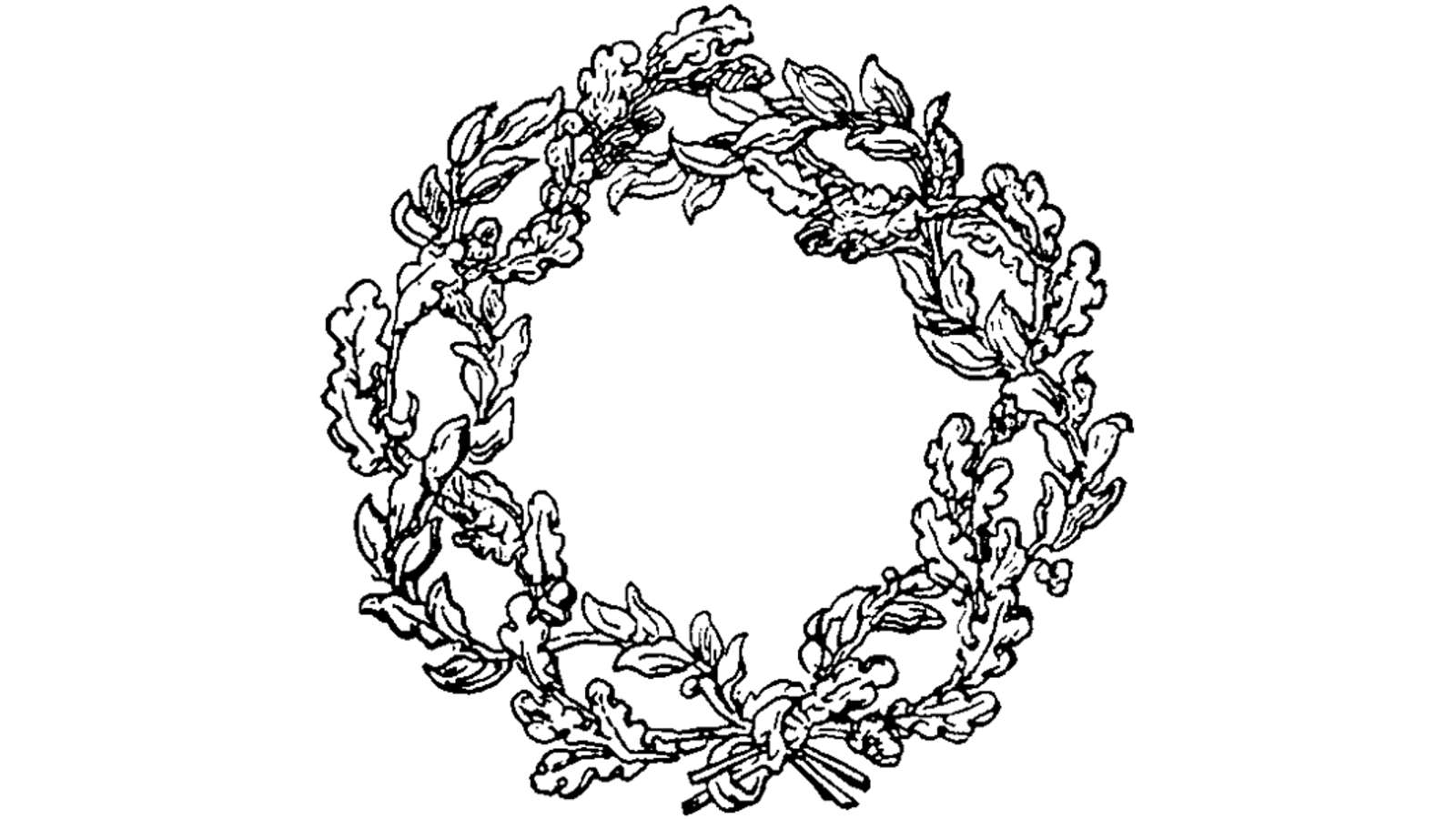 Dibujo de Corona de Navidad para colorear y pintar #30538