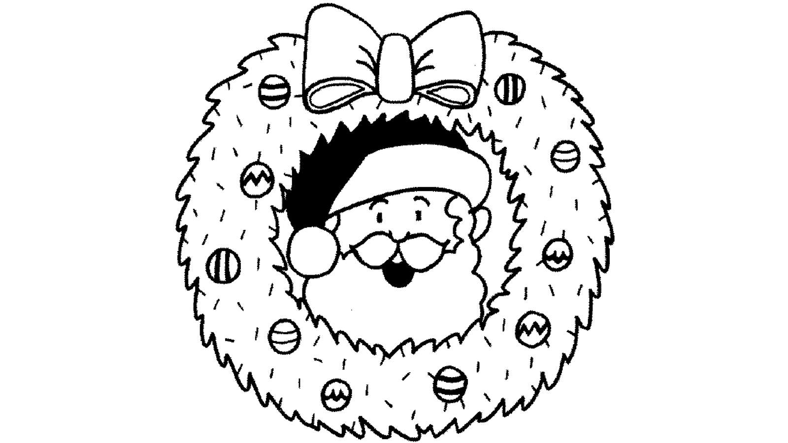 Dibujo de Corona de Navidad para colorear y pintar #30563