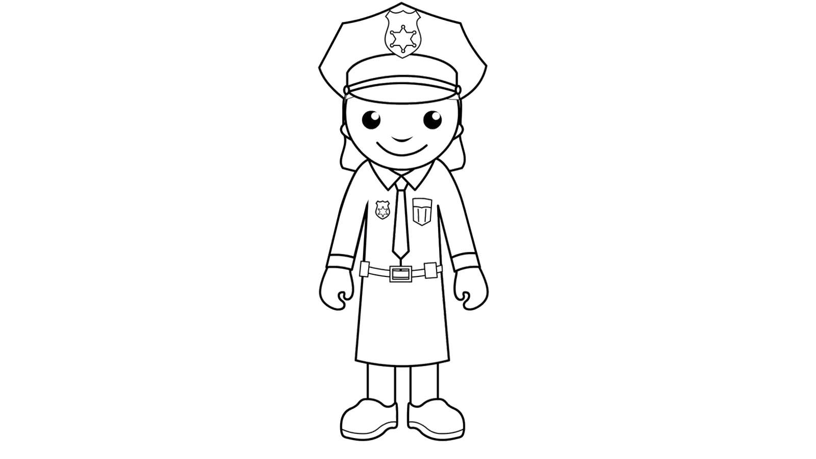 Dibujo De Policia Para Colorear Dibujo De Mujer Agente De Policia Para ...