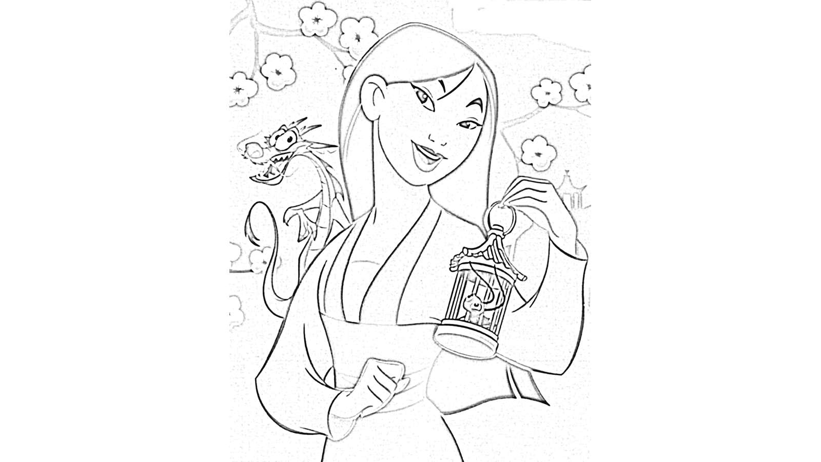 Dibujos De Mulan Para Imprimir Y Colorear