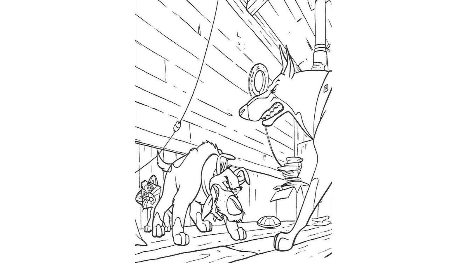 Dibujo de Oliver y su pandilla para colorear y pintar #38088