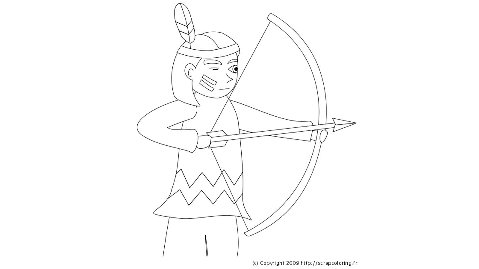 Dibujo de Indio para colorear y pintar #40769
