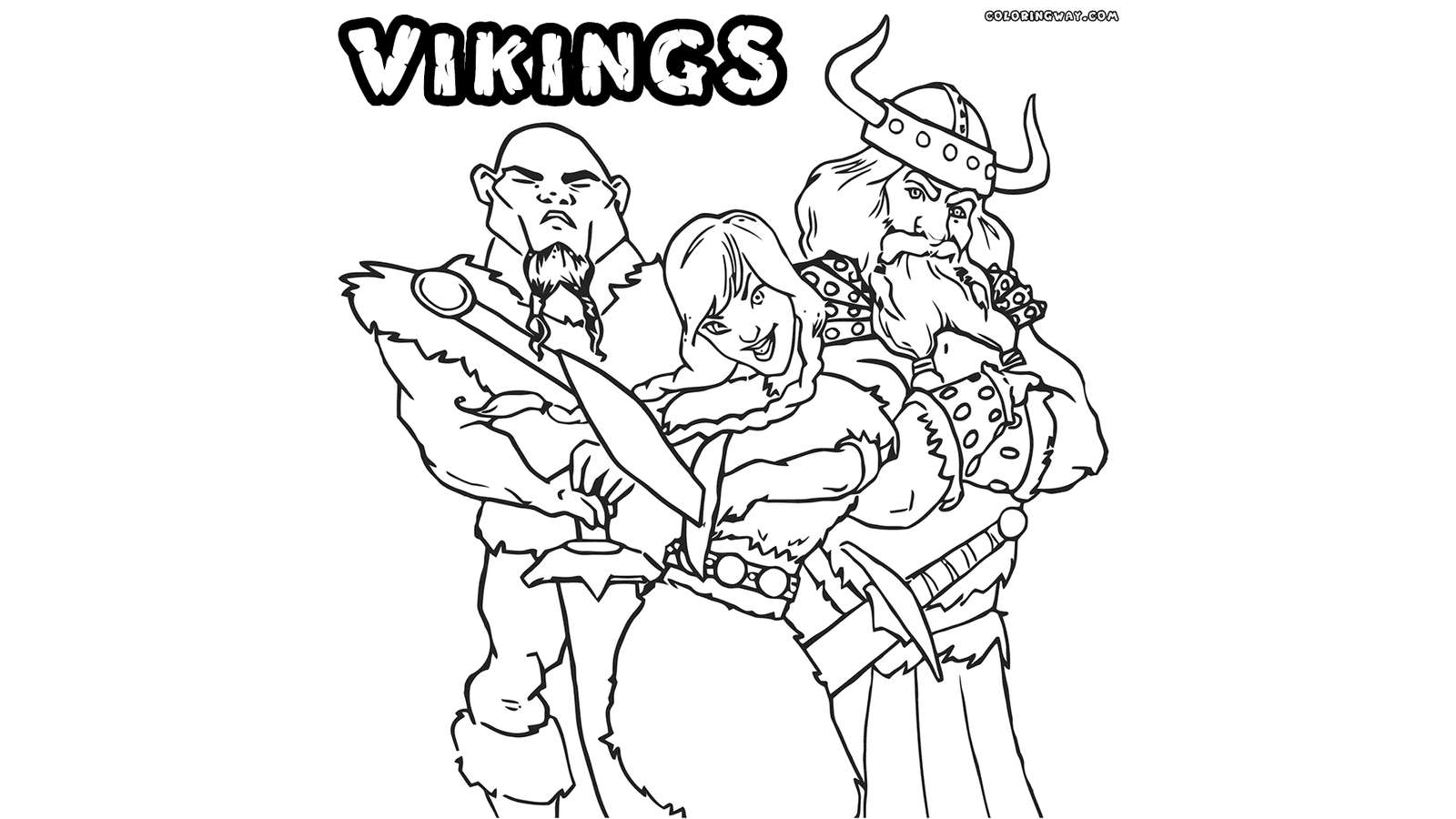 Dibujo de Vikingo para colorear y pintar #45344