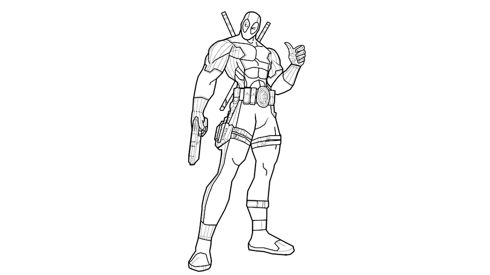 Dibujo de Deadpool para colorear y pintar #47007