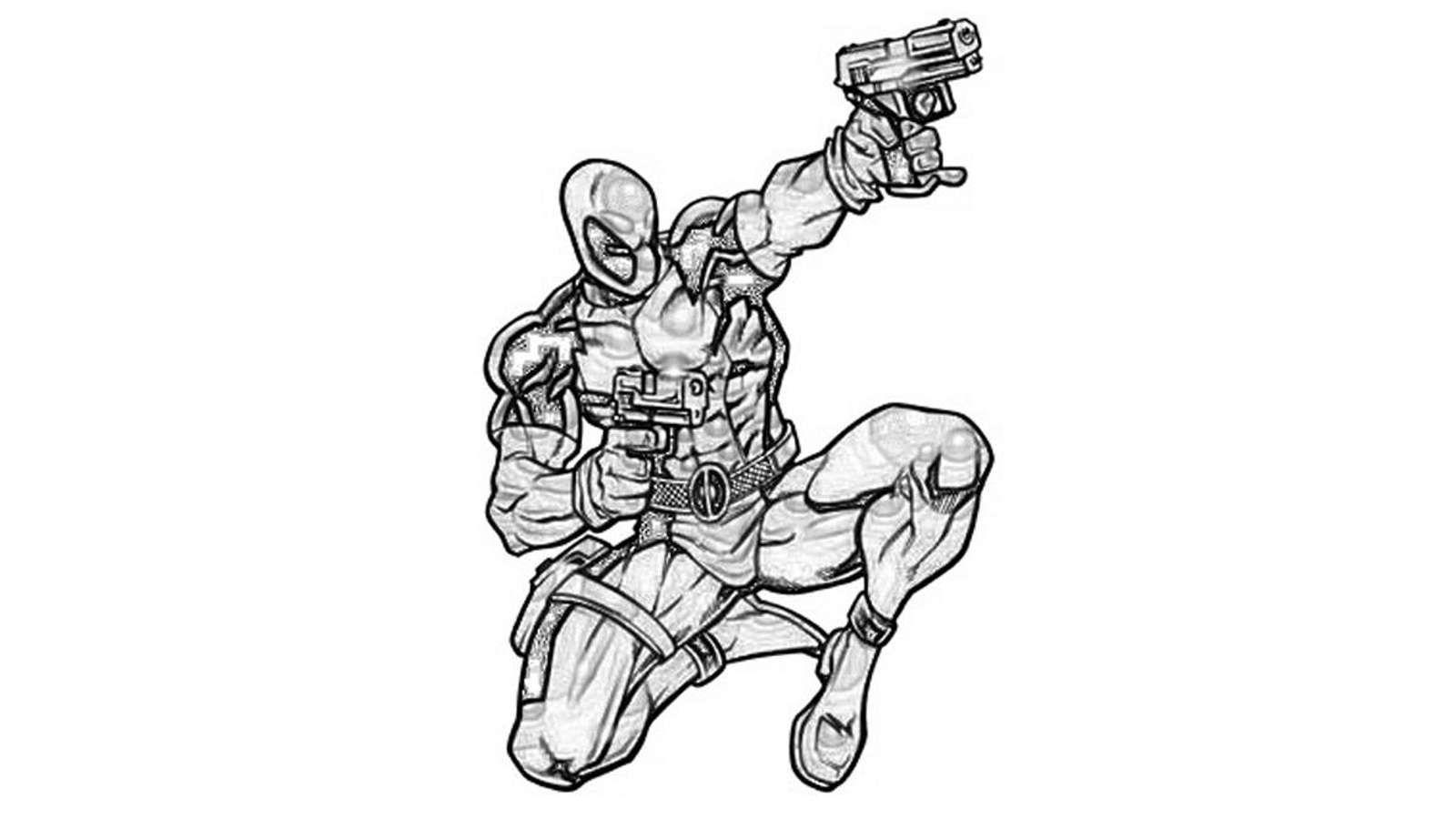 Dibujo de Deadpool para colorear y pintar #47018