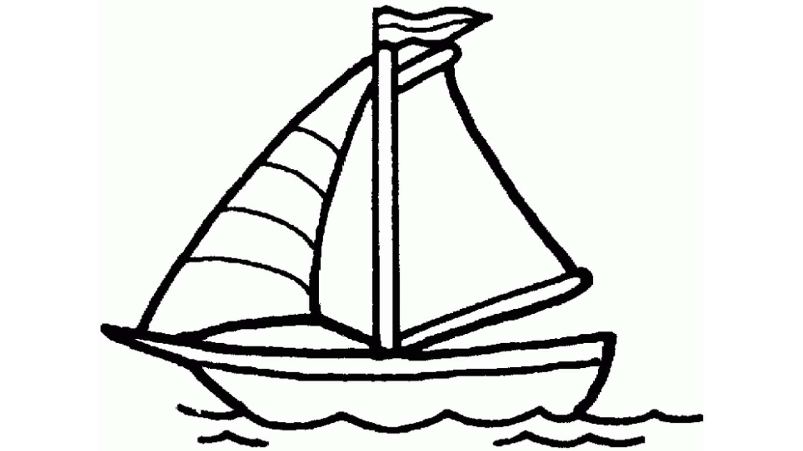 Dibujo De Barco De Vela Para Colorear Y Pintar 51199