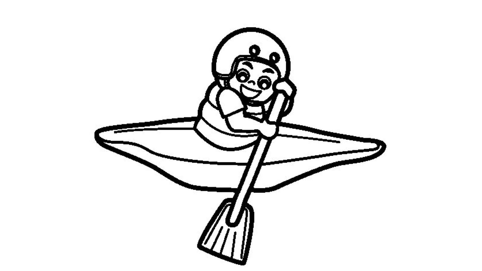 Dibujo de Canoa para colorear y pintar #51401