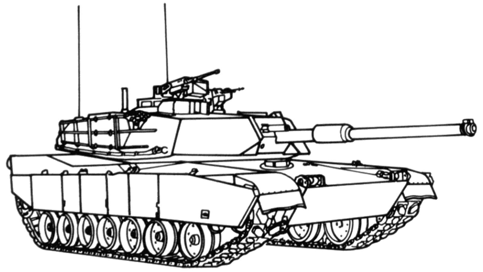 Dibujo de Tanque para colorear y pintar #51791