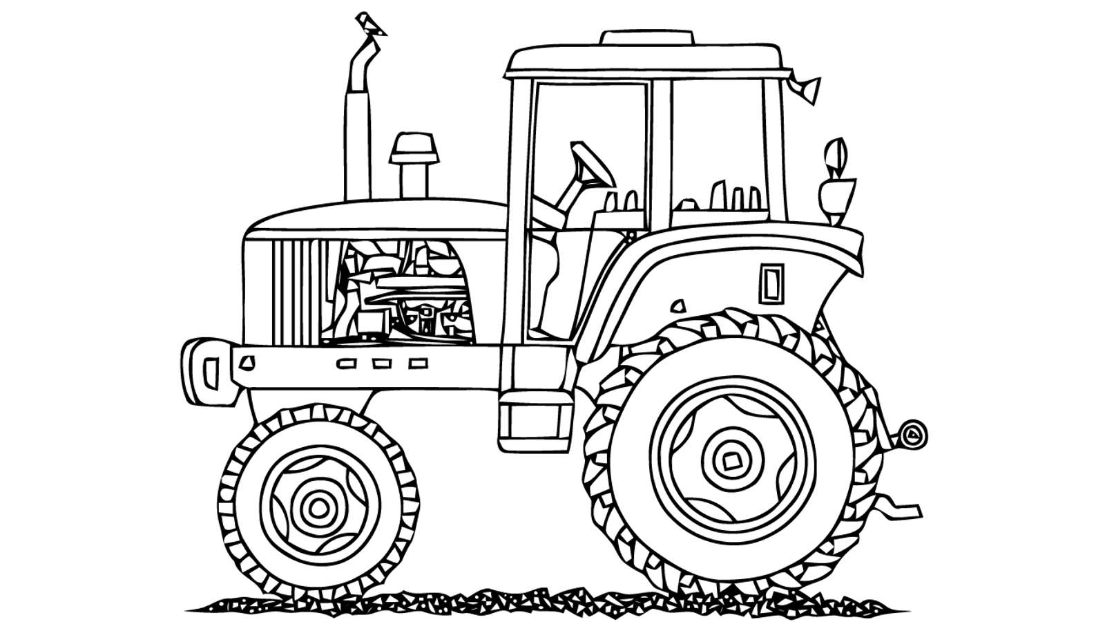 Dibujo de Tractor para colorear y pintar #51909