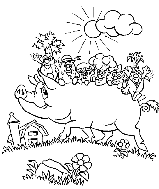 Dibujo de Animales de granja para colorear y pintar #312