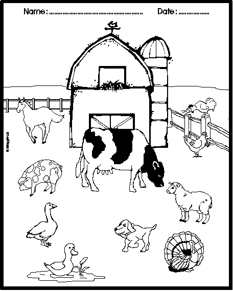 Dibujo de Animales de granja para colorear y pintar #316