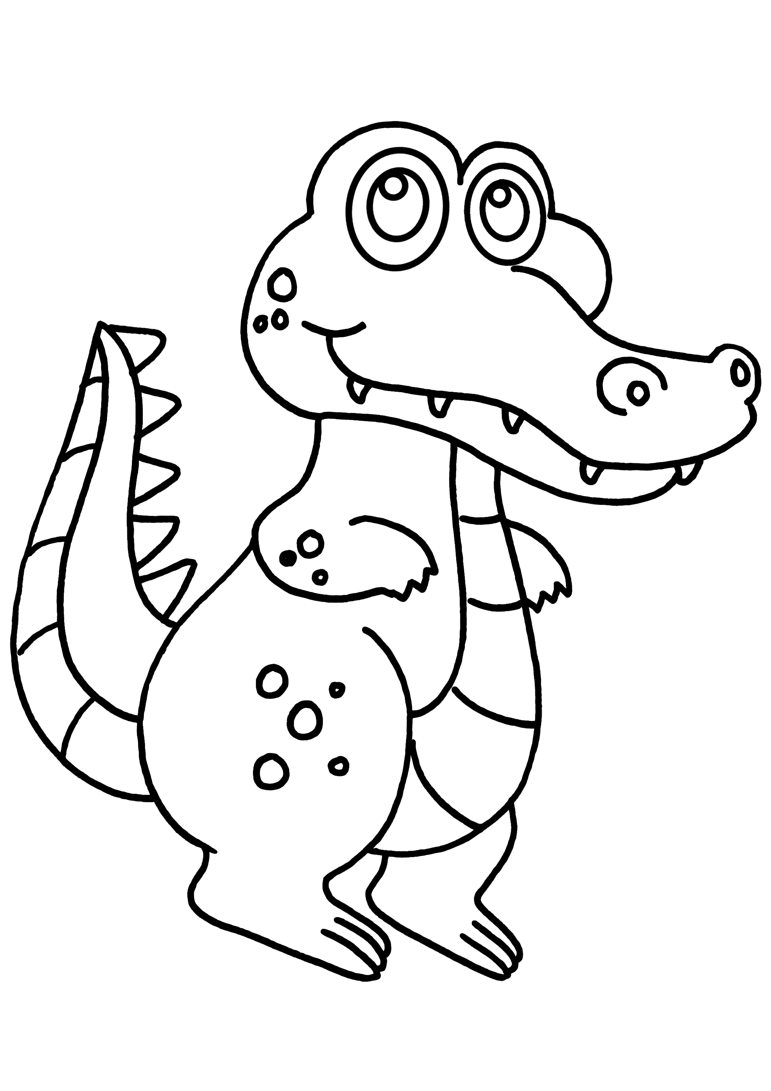 Dibujo de Cocodrilo para colorear y pintar #2839