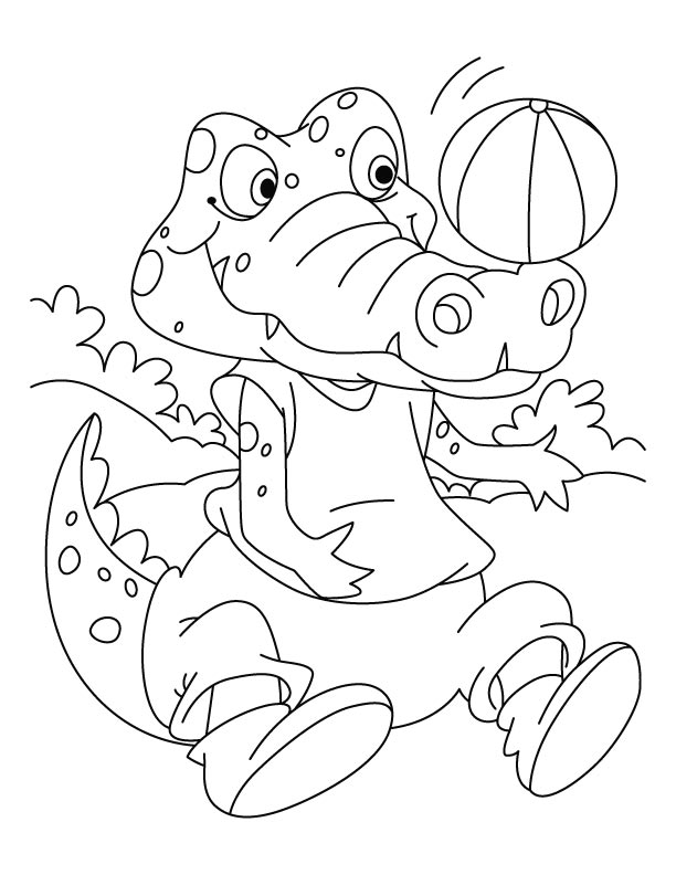 Dibujo de Cocodrilo para colorear y pintar #2895
