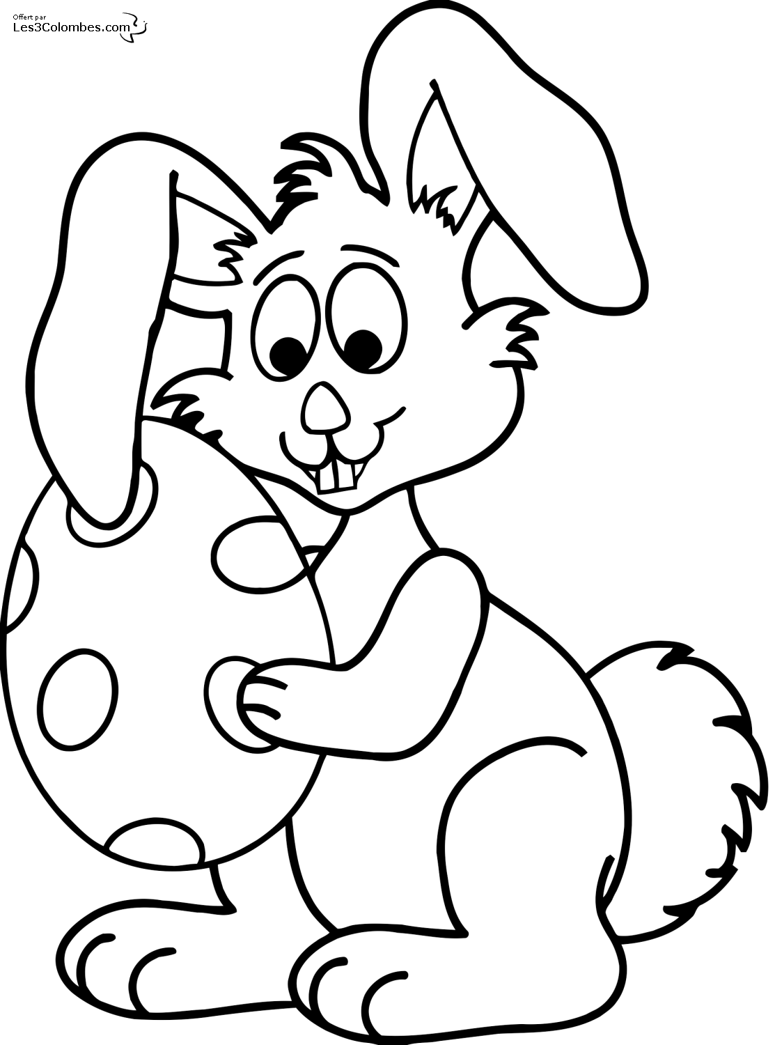Dibujo de Conejo para colorear y pintar #3042