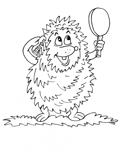 Dibujo de Erizo para colorear y pintar #3933