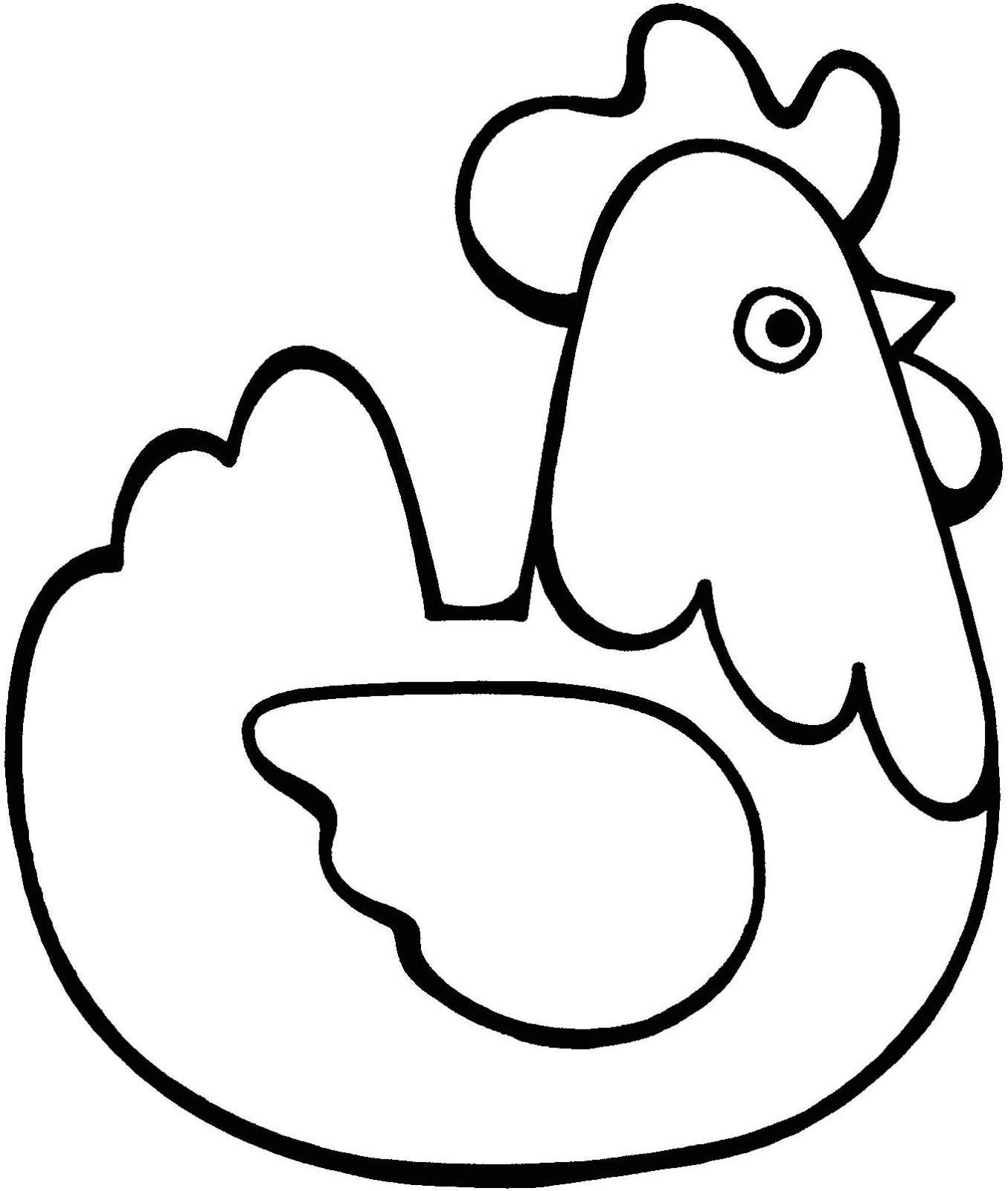 Dibujo de Gallina para colorear y pintar #4002