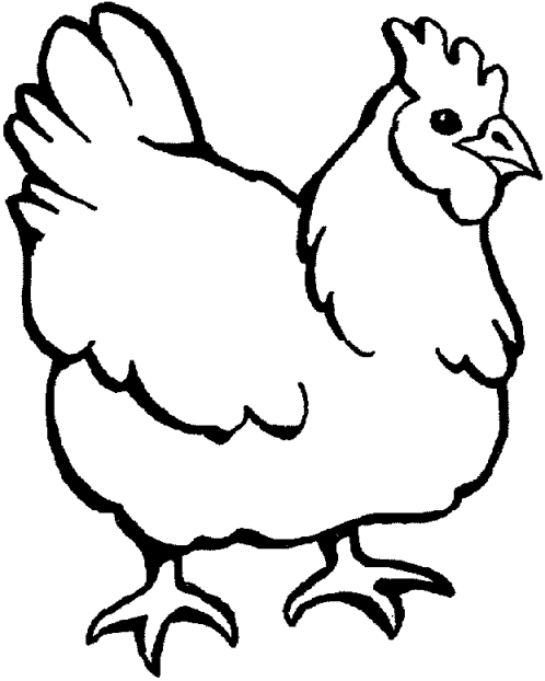 Dibujo de Gallina para colorear y pintar #4031