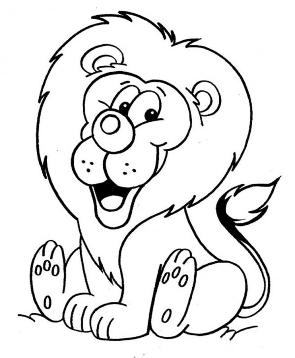 Dibujo de León para colorear y pintar #5663