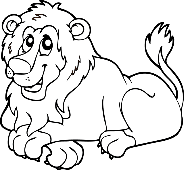 Dibujo de León para colorear y pintar #5668