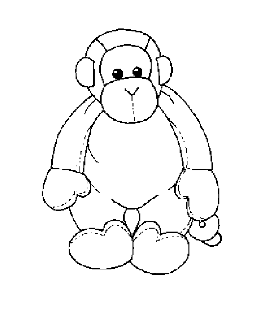 Dibujo de Mono para colorear y pintar #6734