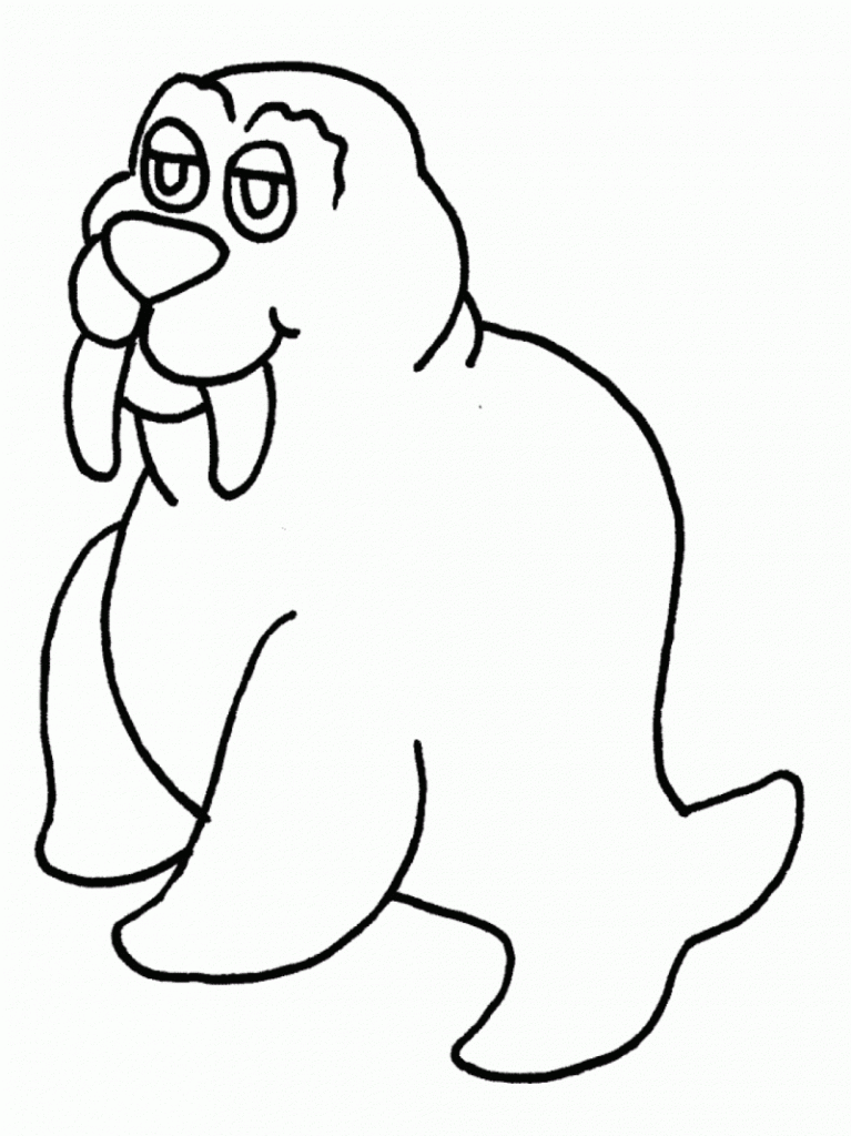 Dibujo de Morsa para colorear y pintar #6817