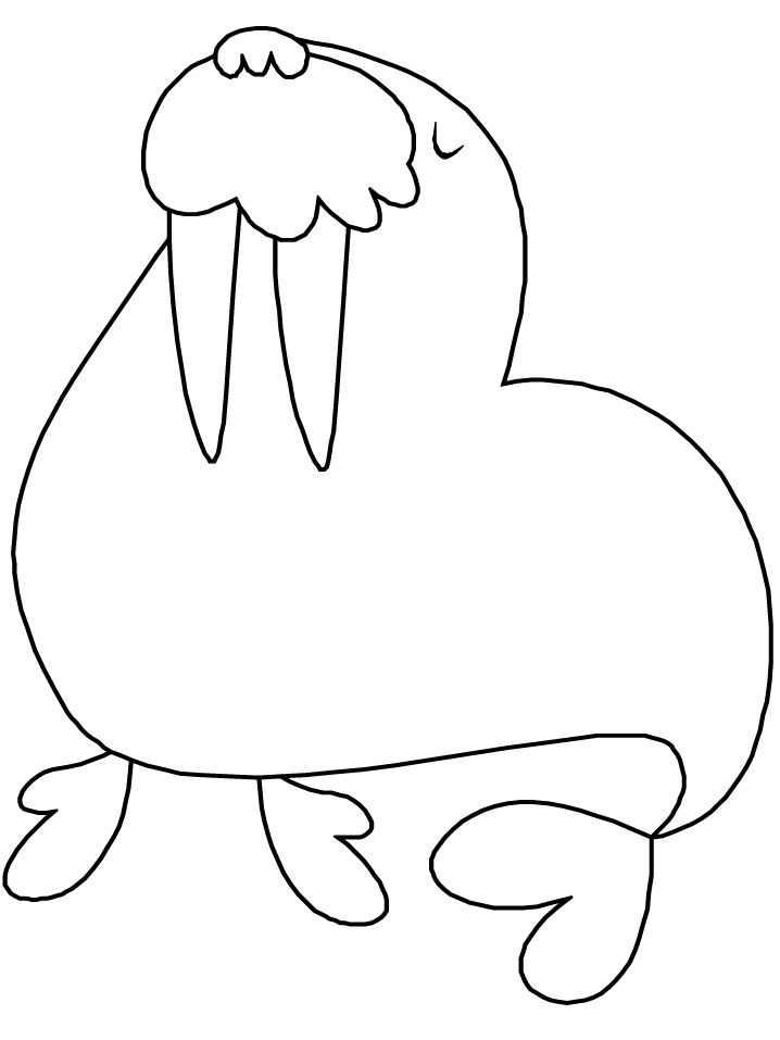 Dibujo de Morsa para colorear y pintar #6822