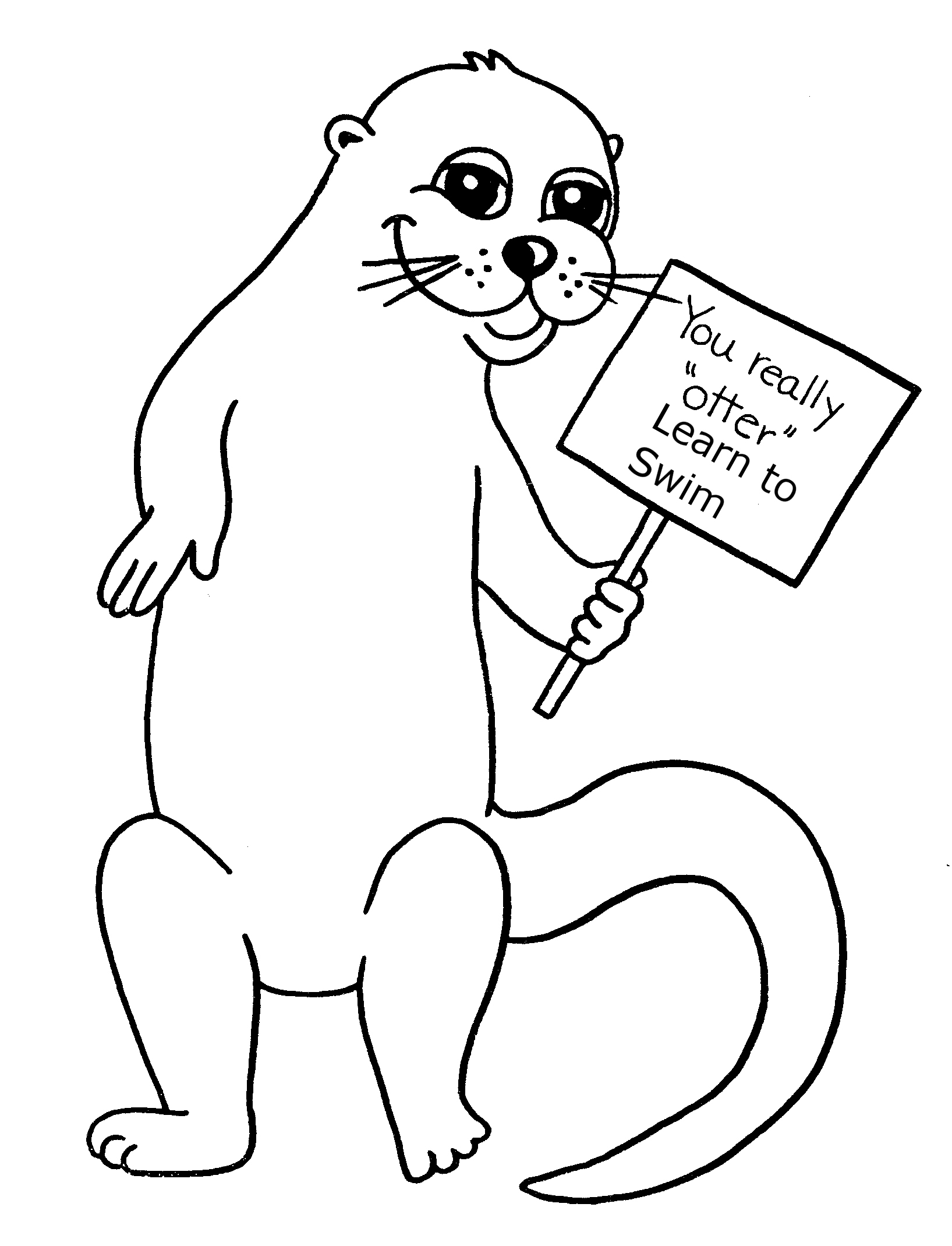 Dibujo de Nutria para colorear y pintar #6970