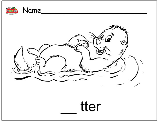 Dibujo de Nutria para colorear y pintar #6971
