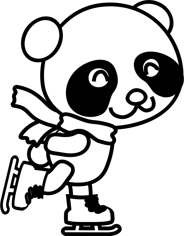 Dibujo de Panda para colorear y pintar #7486