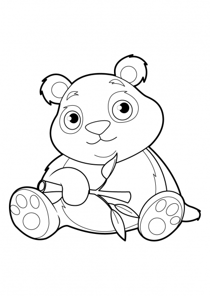 Dibujo de Panda para colorear y pintar #7539