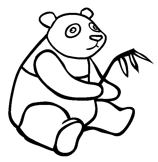 Dibujo de Panda para colorear y pintar #7546