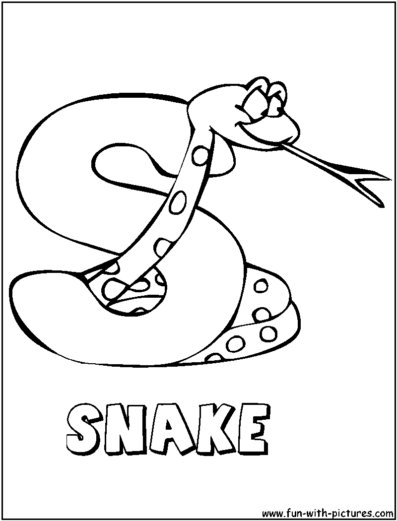 Dibujo de Serpiente para colorear y pintar #9225