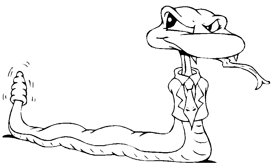 Dibujo de Serpiente para colorear y pintar #9266